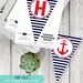 Nautical Happy Birthday Banner Printable Nautical Banner - Etsy
