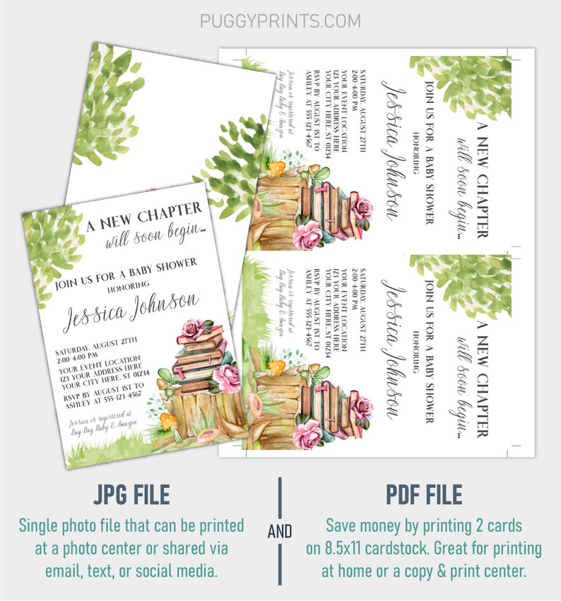 Storybook Baby Shower Invitation Editable Storybook - Etsy