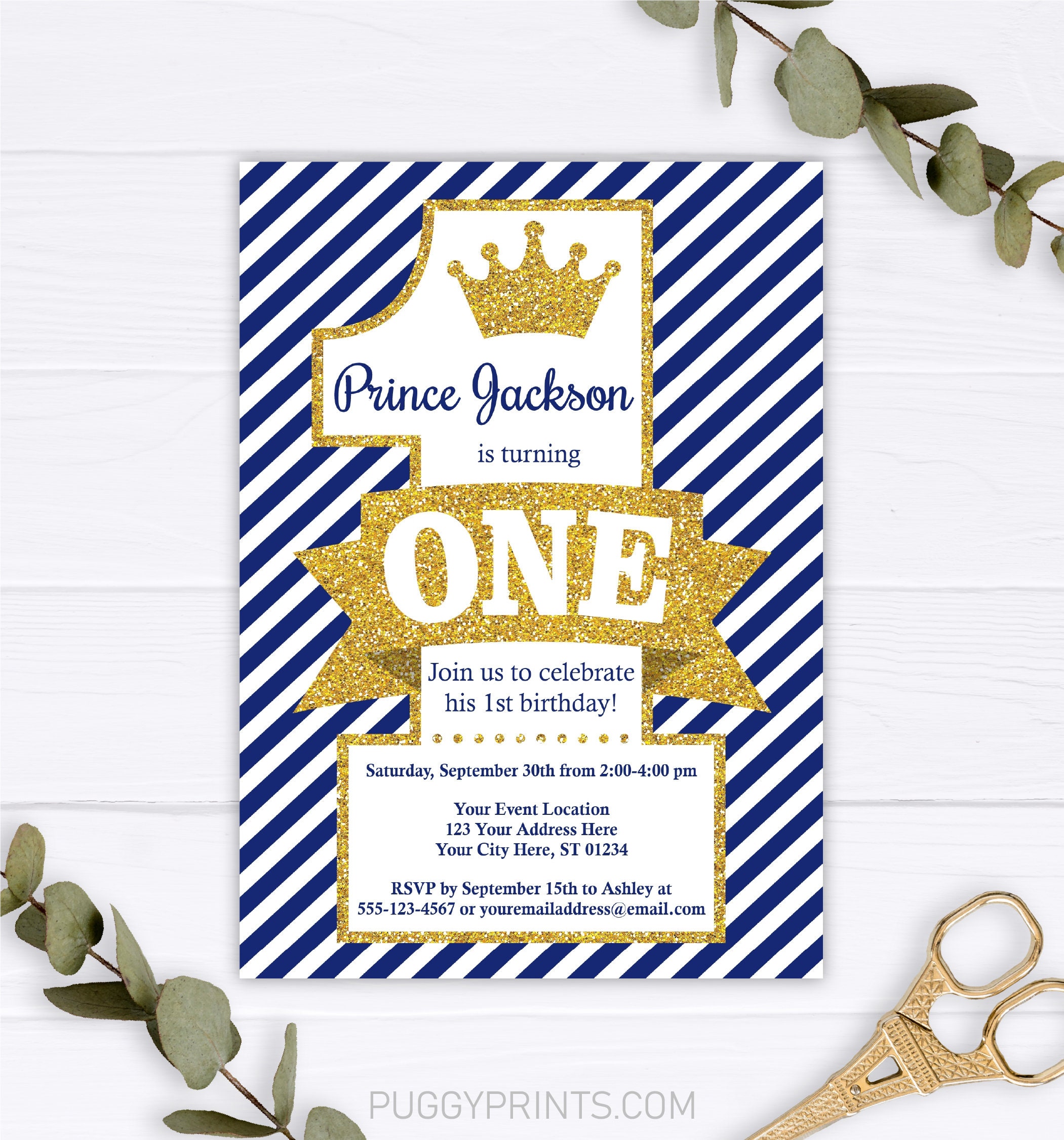 Prince Theme Birthday Invitation