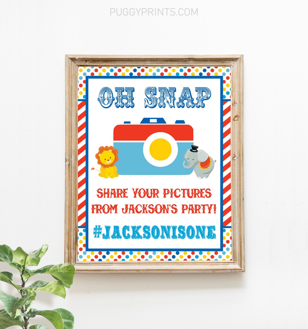 Circus Hashtag Sign, Editable Circus Birthday Party Sign, Printable ...