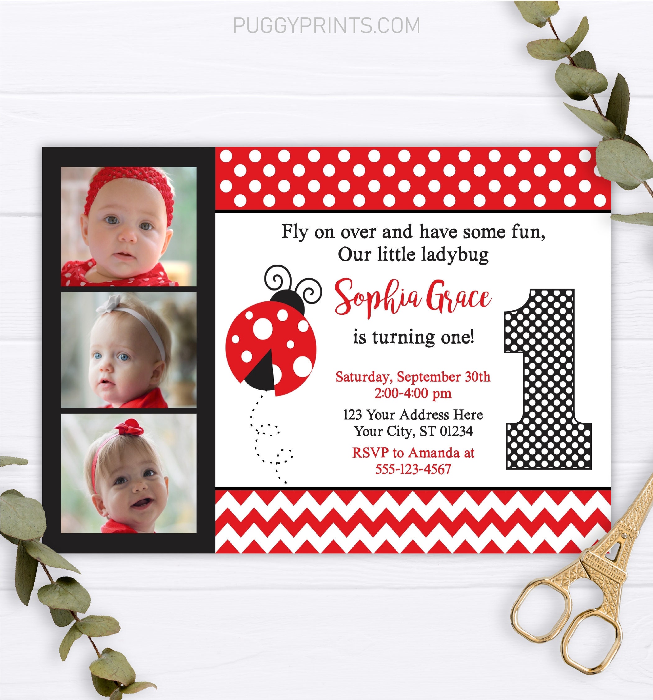 Free Printable Ladybug Invitations