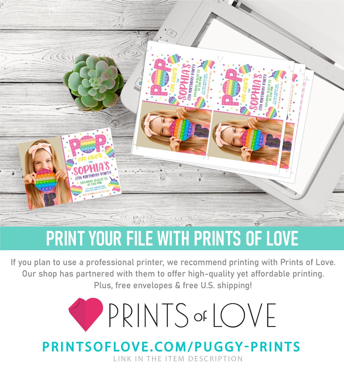 Pop It Birthday Invitation Editable Pop It Invitation - Etsy