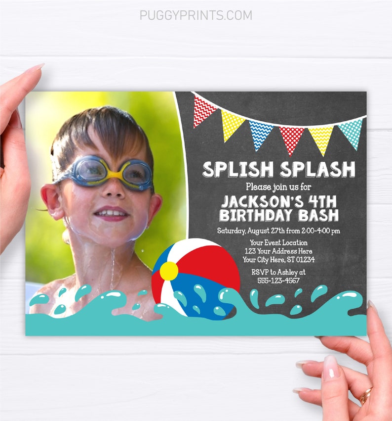 Beach Ball Birthday Invitation Editable Beach Ball Invitation - Etsy
