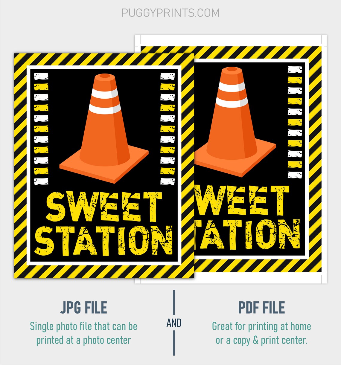 Sweet Station Sign Printable Construction Dessert Table Sign - Etsy