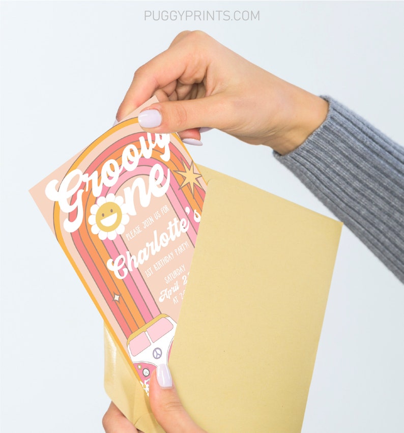 Groovy One Invitation Editable Groovy Birthday Invitation - Etsy Groovy One Invitation Editable Groovy Birthday Invitation - Etsy