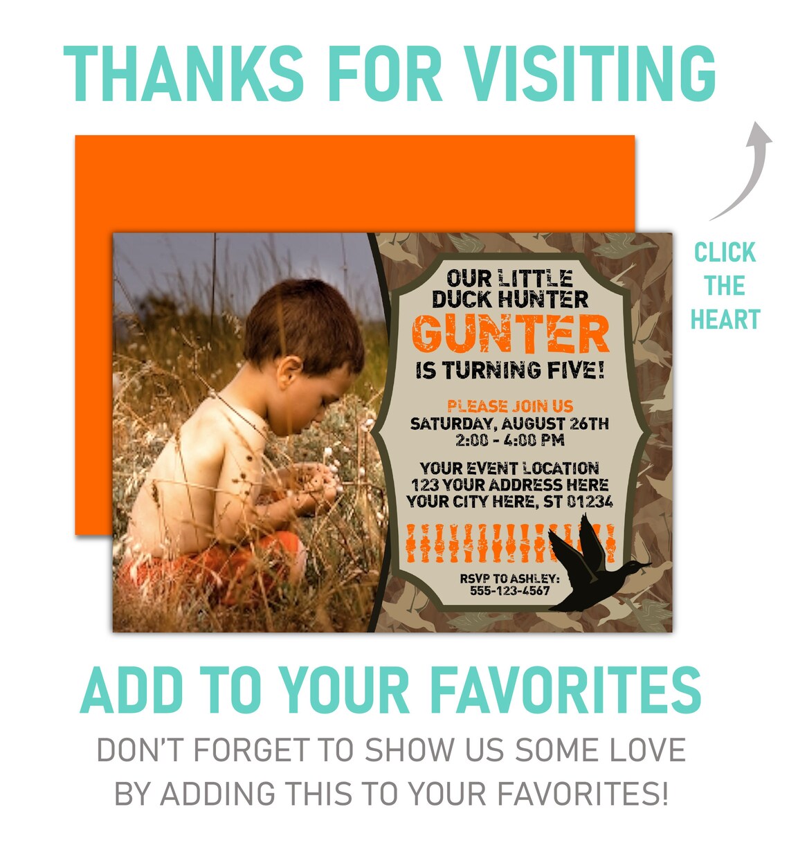 Duck Hunting Birthday Invitation Hunting Party Invitation | Etsy