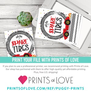 Race Car Spare Tires Sign: Racing Birthday Party Decor (digital ...