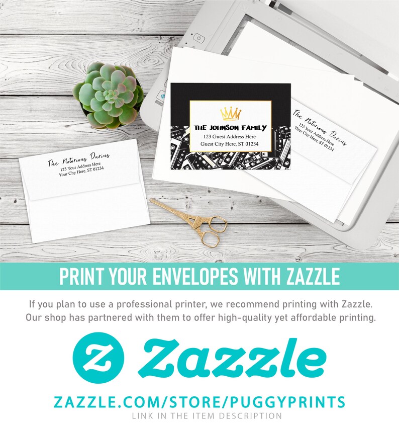 Editable Notorious One Envelope Template Printable the Big - Etsy