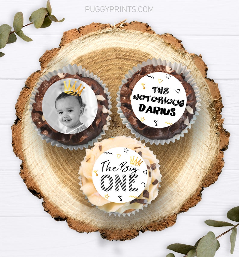 Notorious One Birthday Cupcake Toppers Editable the Big One - Etsy