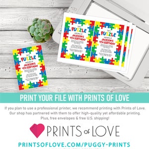 Puzzle Birthday Invitation Editable Puzzle Invitation Puzzle - Etsy