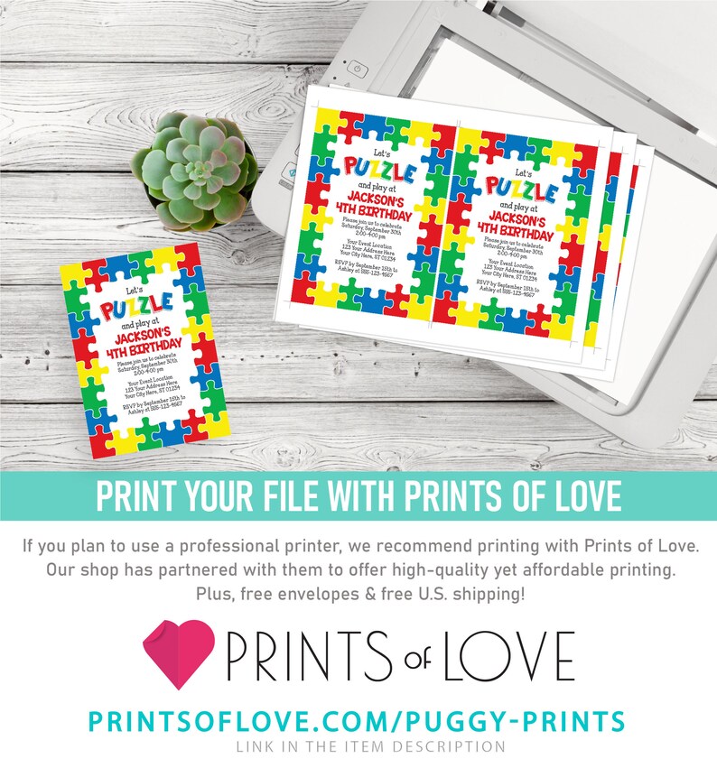 Puzzle Birthday Invitation Editable Puzzle Invitation Puzzle | Etsy