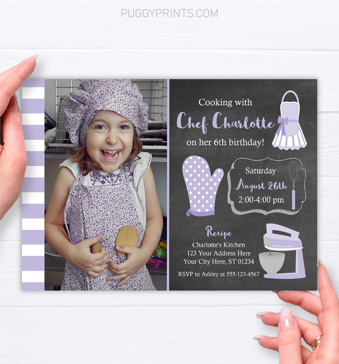 Editable Cooking Birthday Invitation Baking Birthday - Etsy