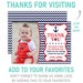 Nautical Thank You Card Editable Nautical Birthday Thank You - Etsy