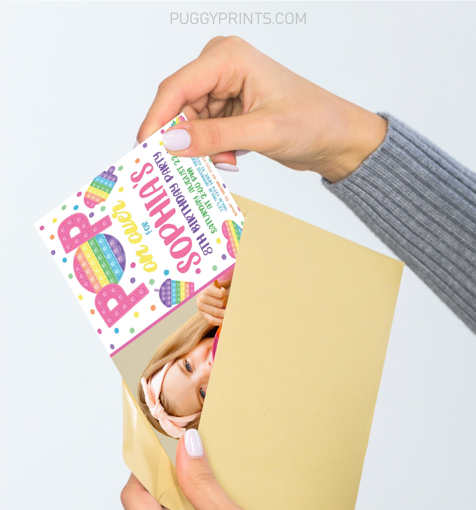 Pop It Birthday Invitation Editable Pop It Invitation - Etsy