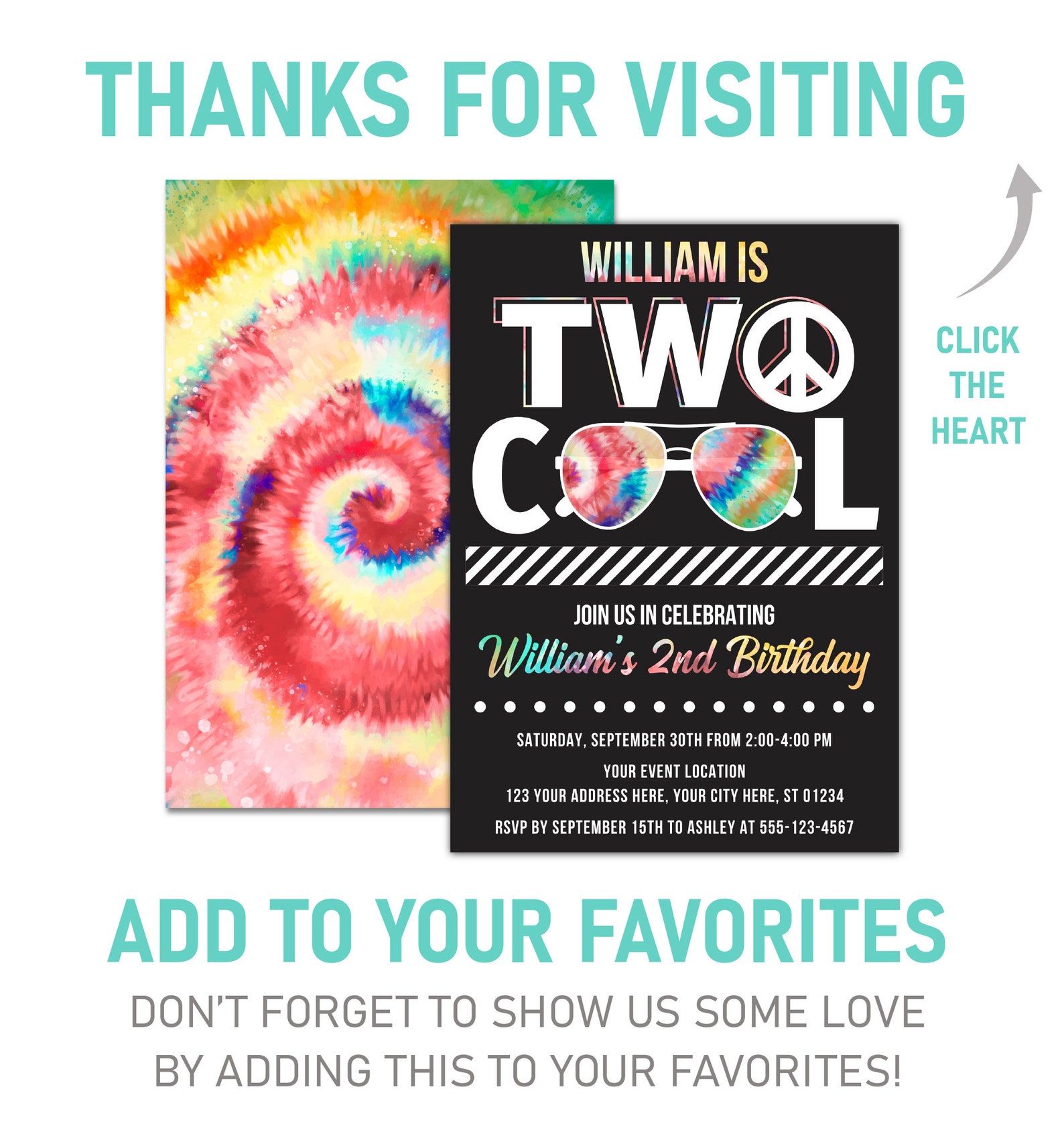 Two Cool Birthday Invitation Editable Two Cool Invitation - Etsy