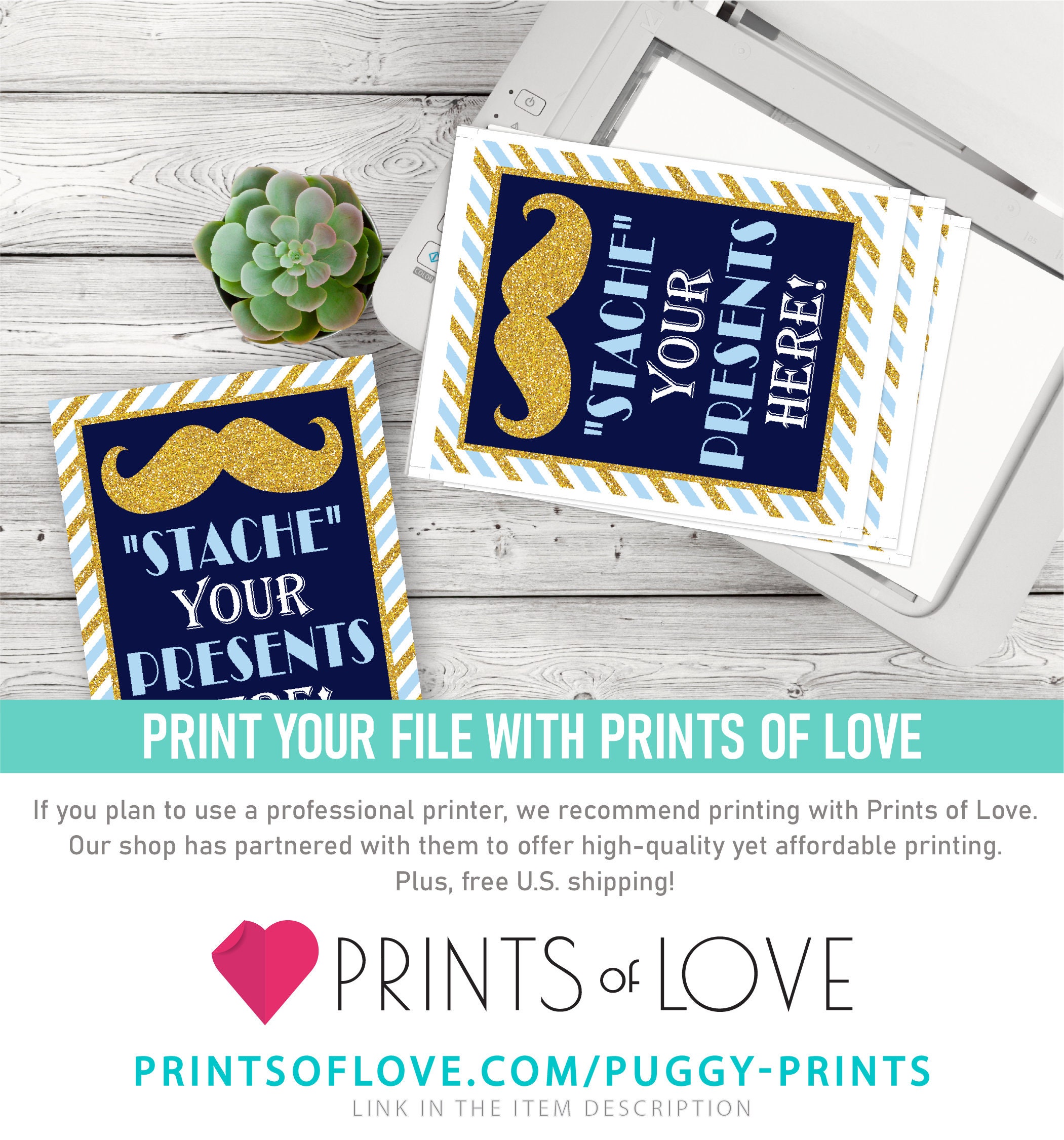 Stache Your Presents Here Sign Printable Mustache Birthday - Etsy Canada