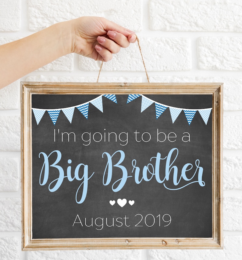 I'm Going to Be a Big Brother Baby Announcement Sign | Editable ...