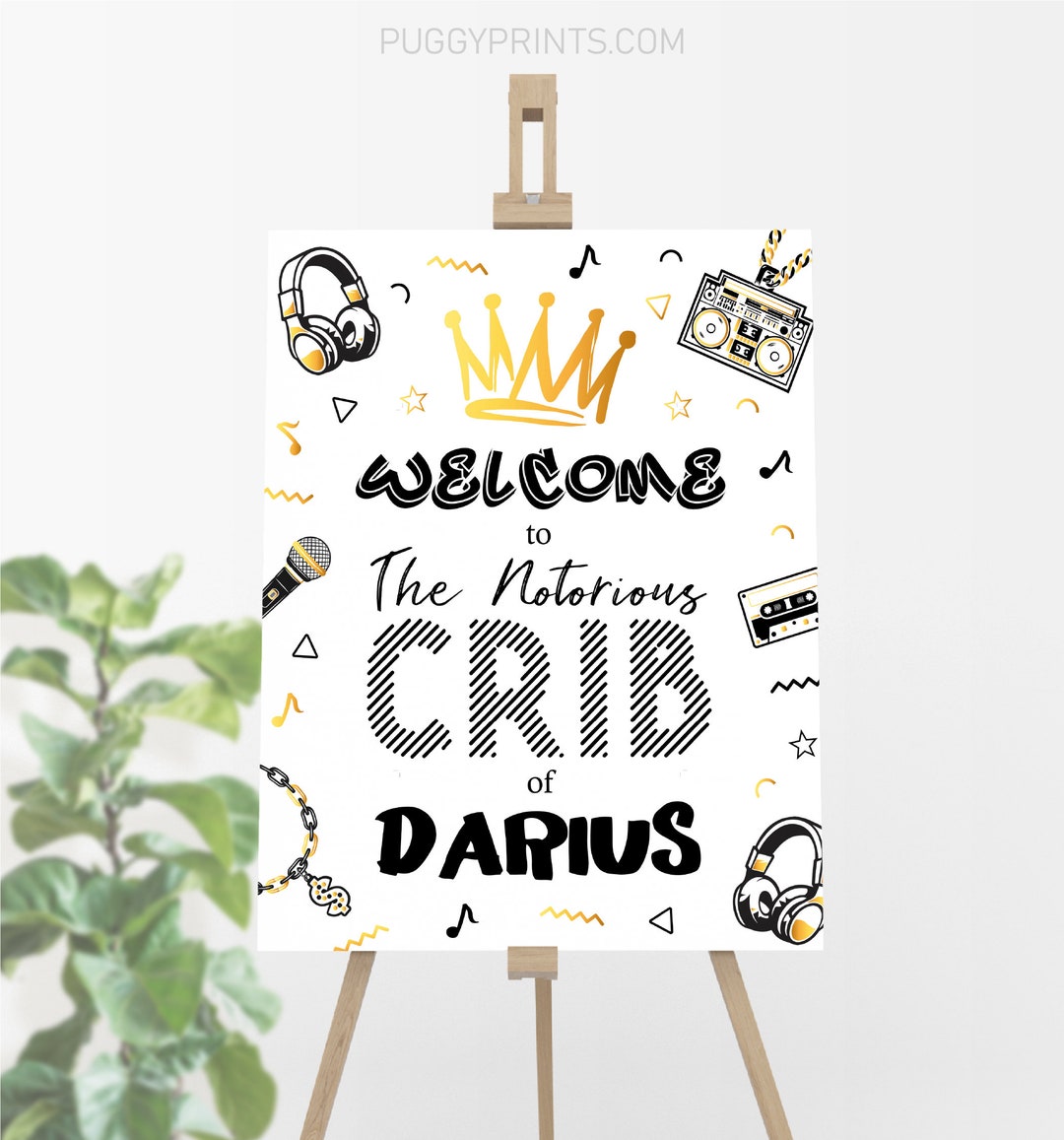 Notorious One Welcome Poster, Editable the Big One Birthday Welcome ...