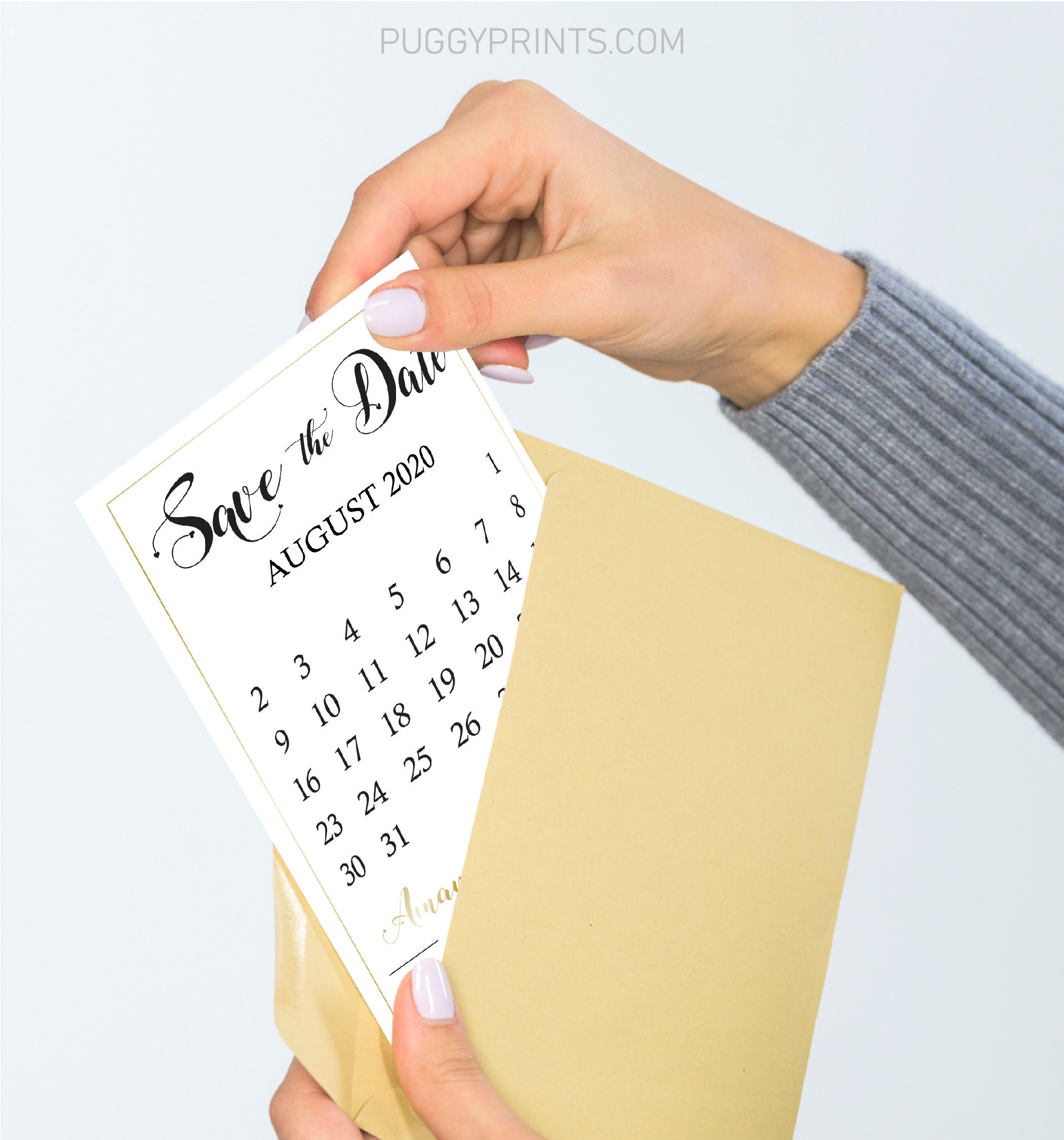 Editable Calendar Save the Date Template Save the Date Cards | Etsy