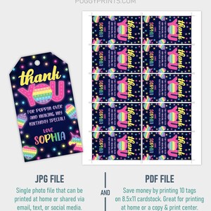 Pop It Birthday Favor Tags Editable Pop It Favor Tag - Etsy