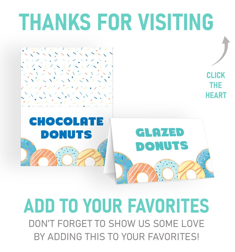 Donut Food Labels Donut Tent Cards Donut Place Cards Donut - Etsy