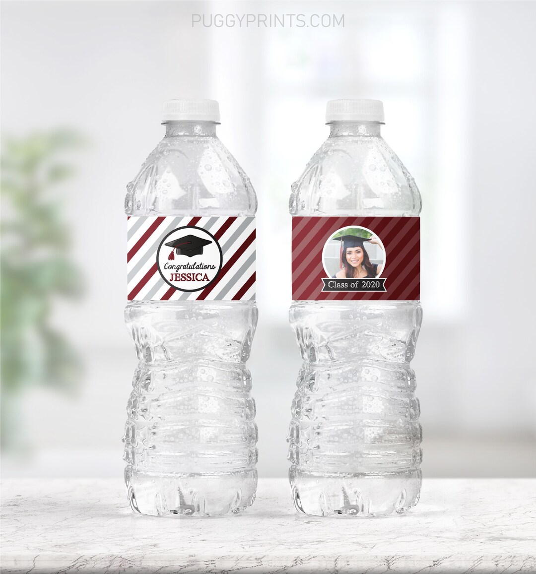 Graduation Party Water Bottle Labels, Editable Graduation Water Bottle ...