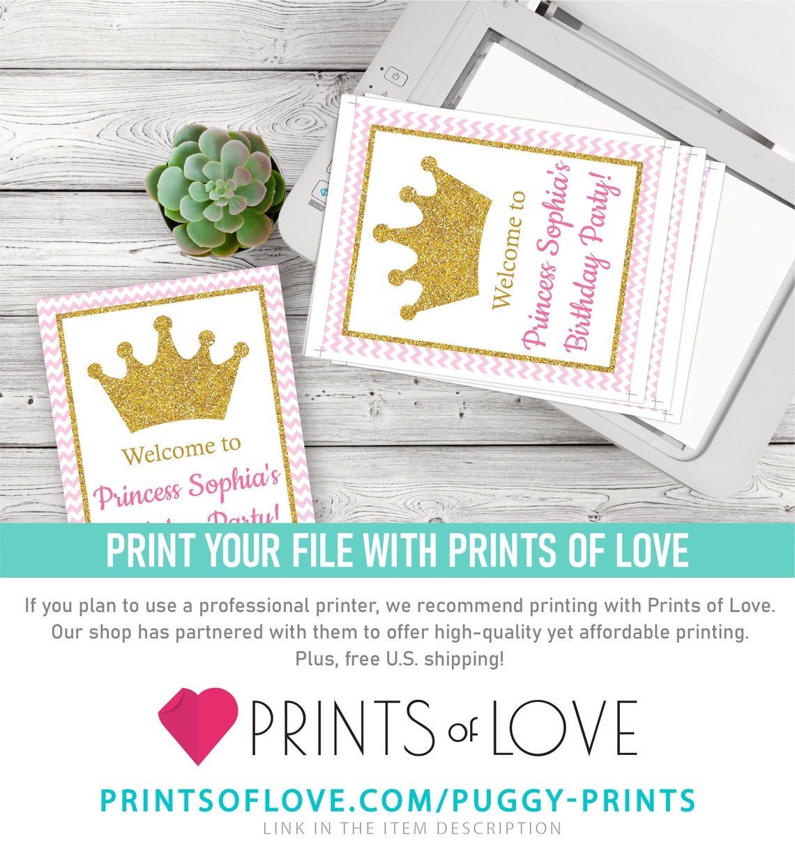 Princess Birthday Party Sign Editable Princess Party Sign - Etsy