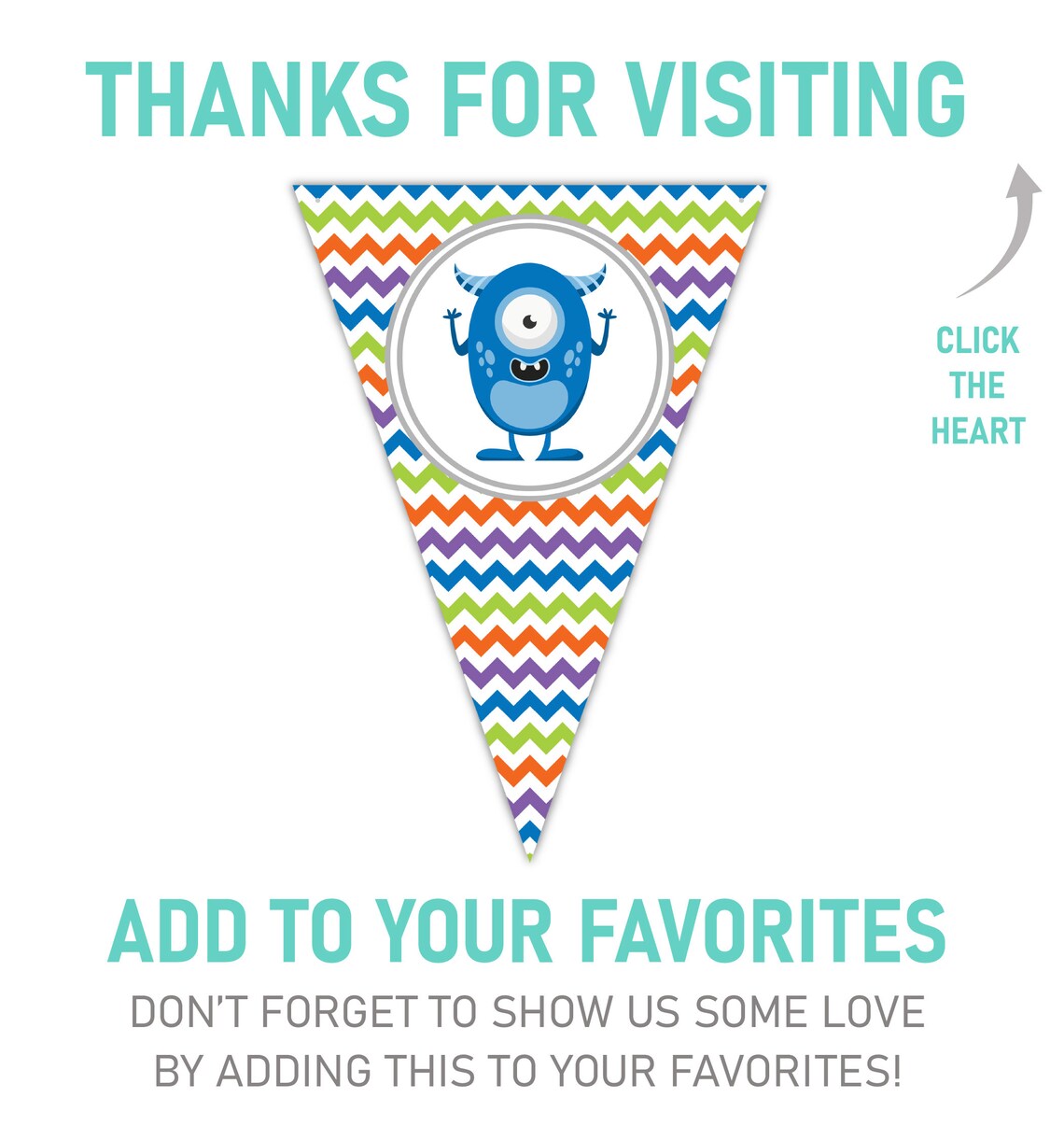 Monster Happy Birthday Banner Printable Little Monster Party | Etsy