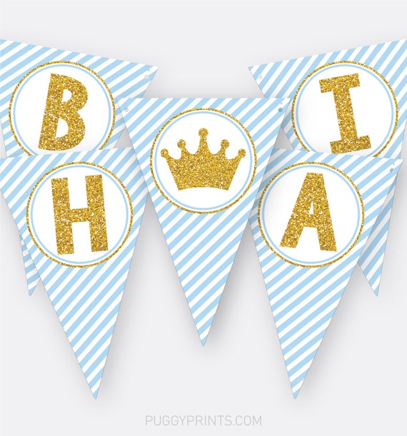 Prince Happy Birthday Banner, Printable Prince Banner, Prince Birthday ...