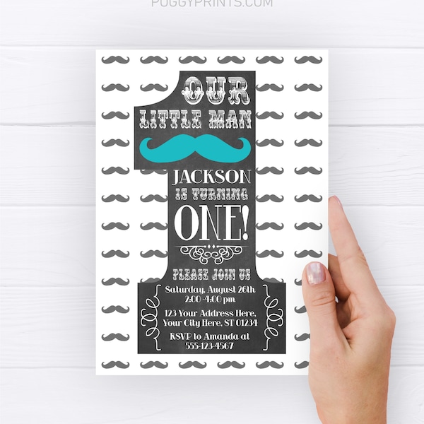 Mustache Invitation - Etsy