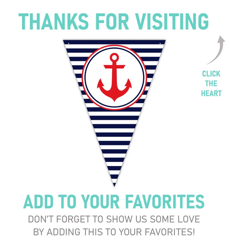Nautical Happy Birthday Banner Printable Nautical Banner - Etsy