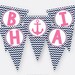Nautical Happy Birthday Banner Printable Nautical Banner - Etsy