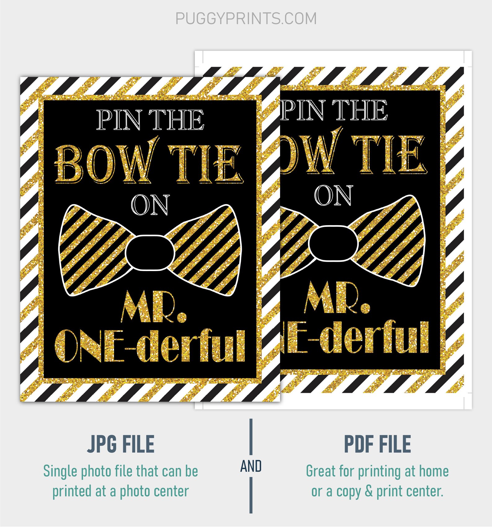 Pin the Bow Tie on Mr. Onederful Sign Printable Pin the Bow - Etsy