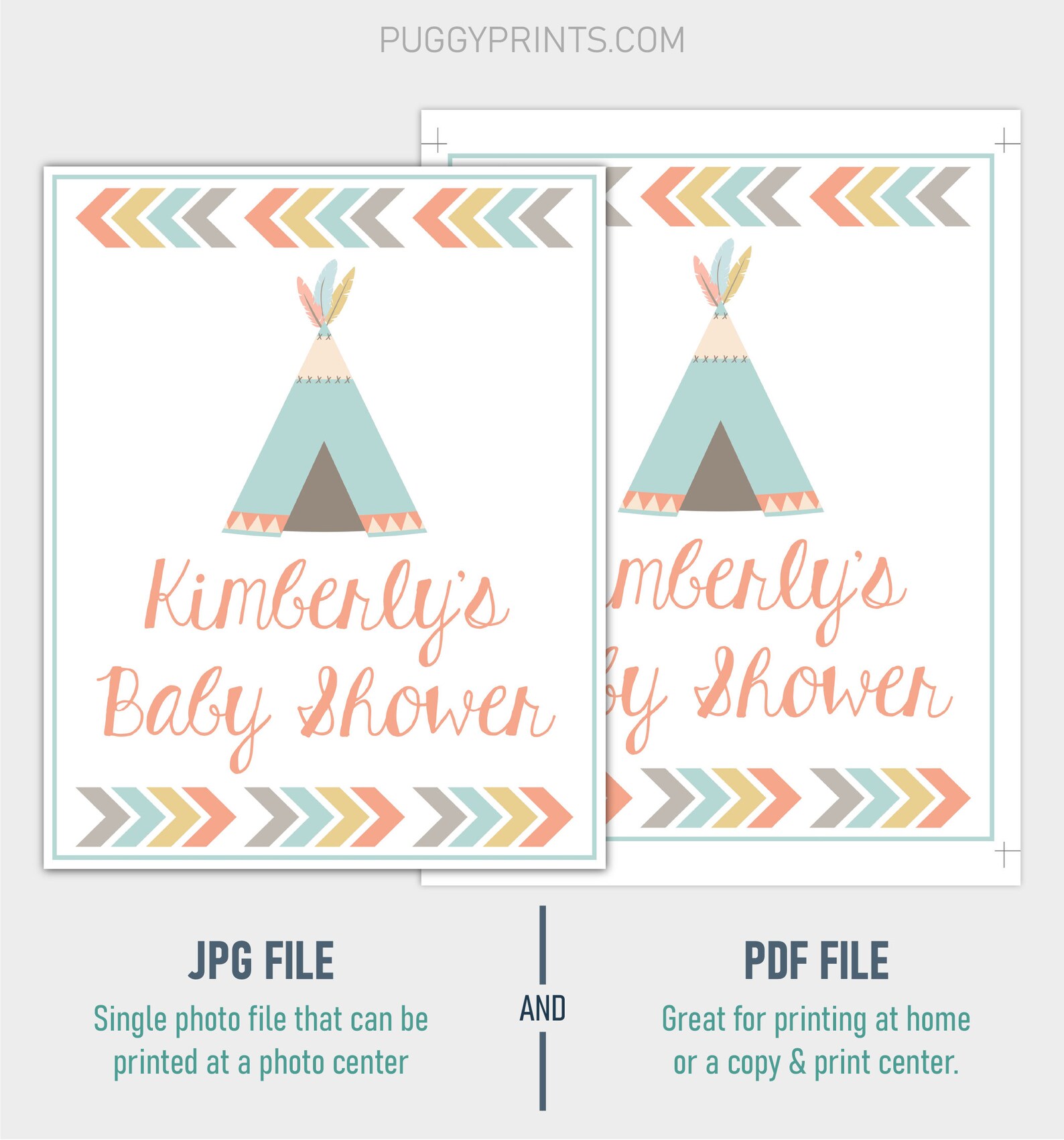 Tribal Baby Shower Party Sign Editable Tribal Welcome Sign - Etsy