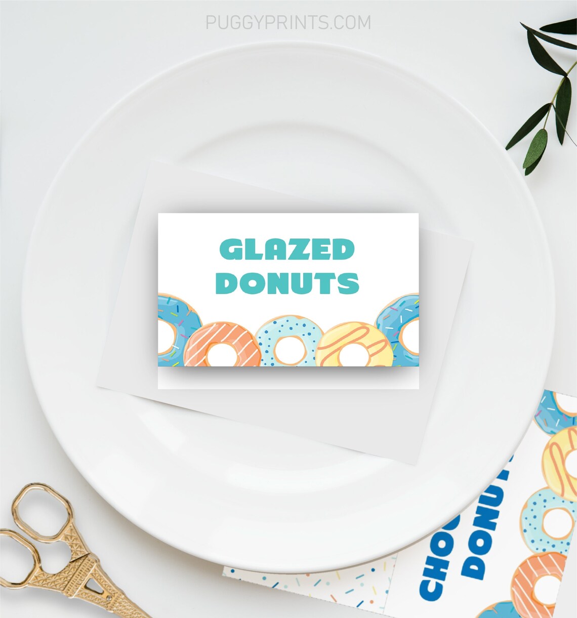 Donut Food Labels Donut Tent Cards Donut Place Cards Donut - Etsy