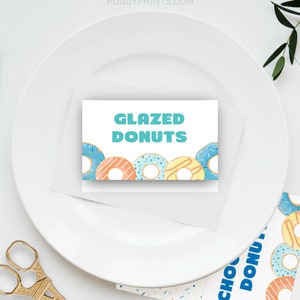 Donut Food Labels, Donut Tent Cards, Donut Place Cards, Donut Birthday ...
