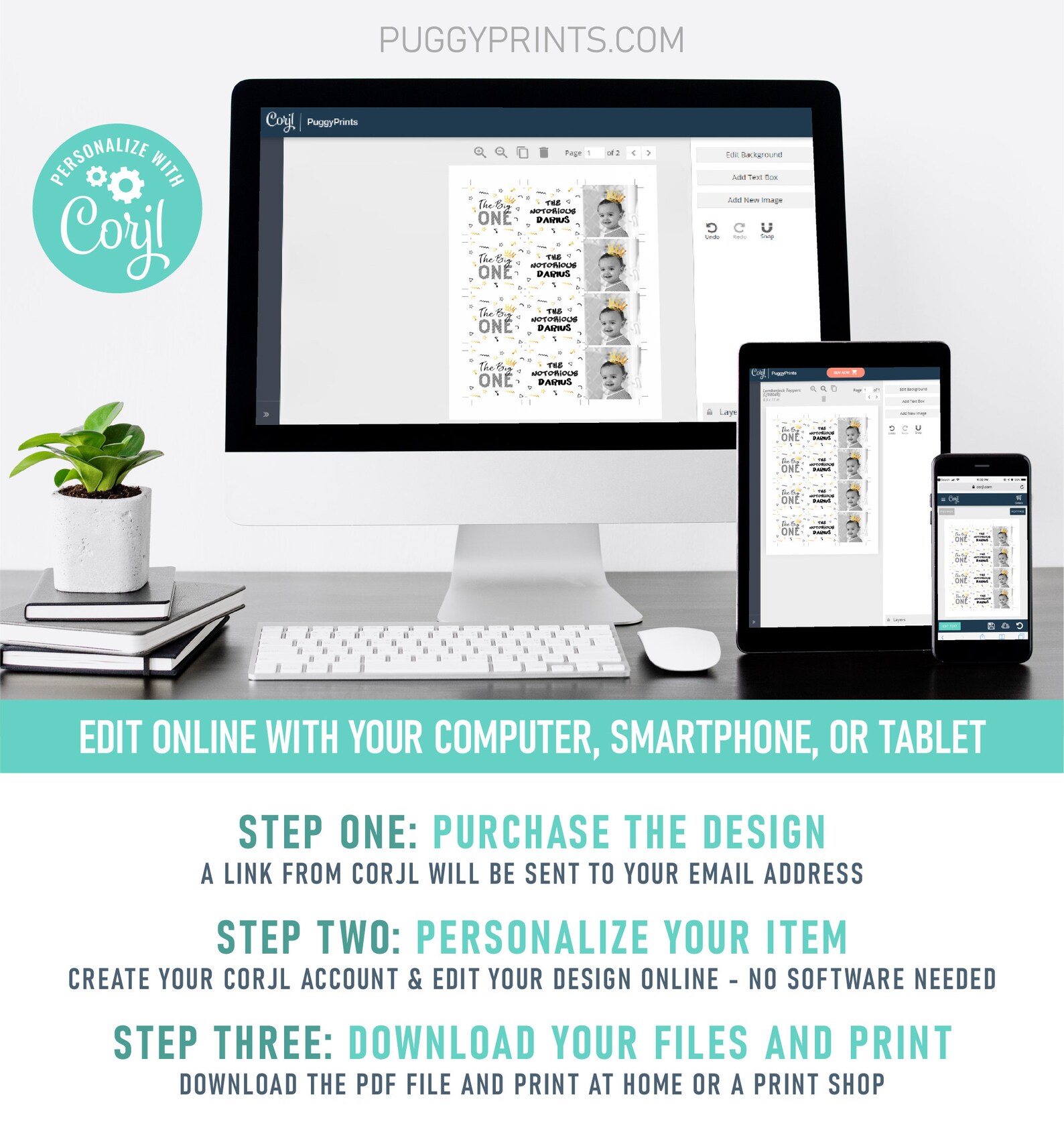 Notorious One Birthday Cupcake Toppers Editable the Big One - Etsy