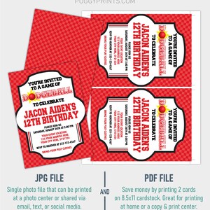 Dodgeball Birthday Invitation Editable Dodgeball Invitation - Etsy