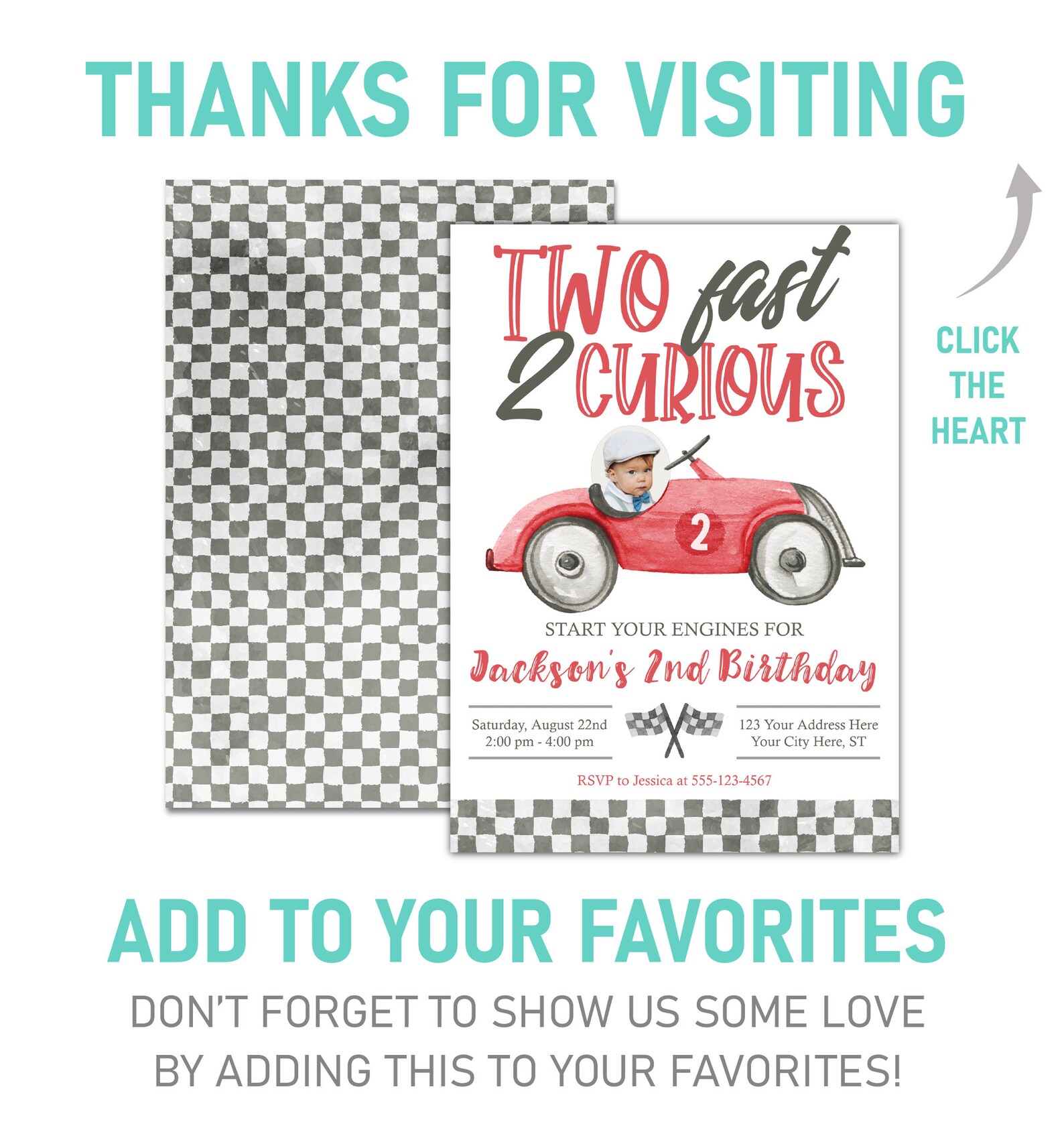 Two Fast Birthday Invitation Editable 2 Curious Invitation - Etsy