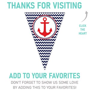 Nautical Happy Birthday Banner Printable Nautical Banner - Etsy