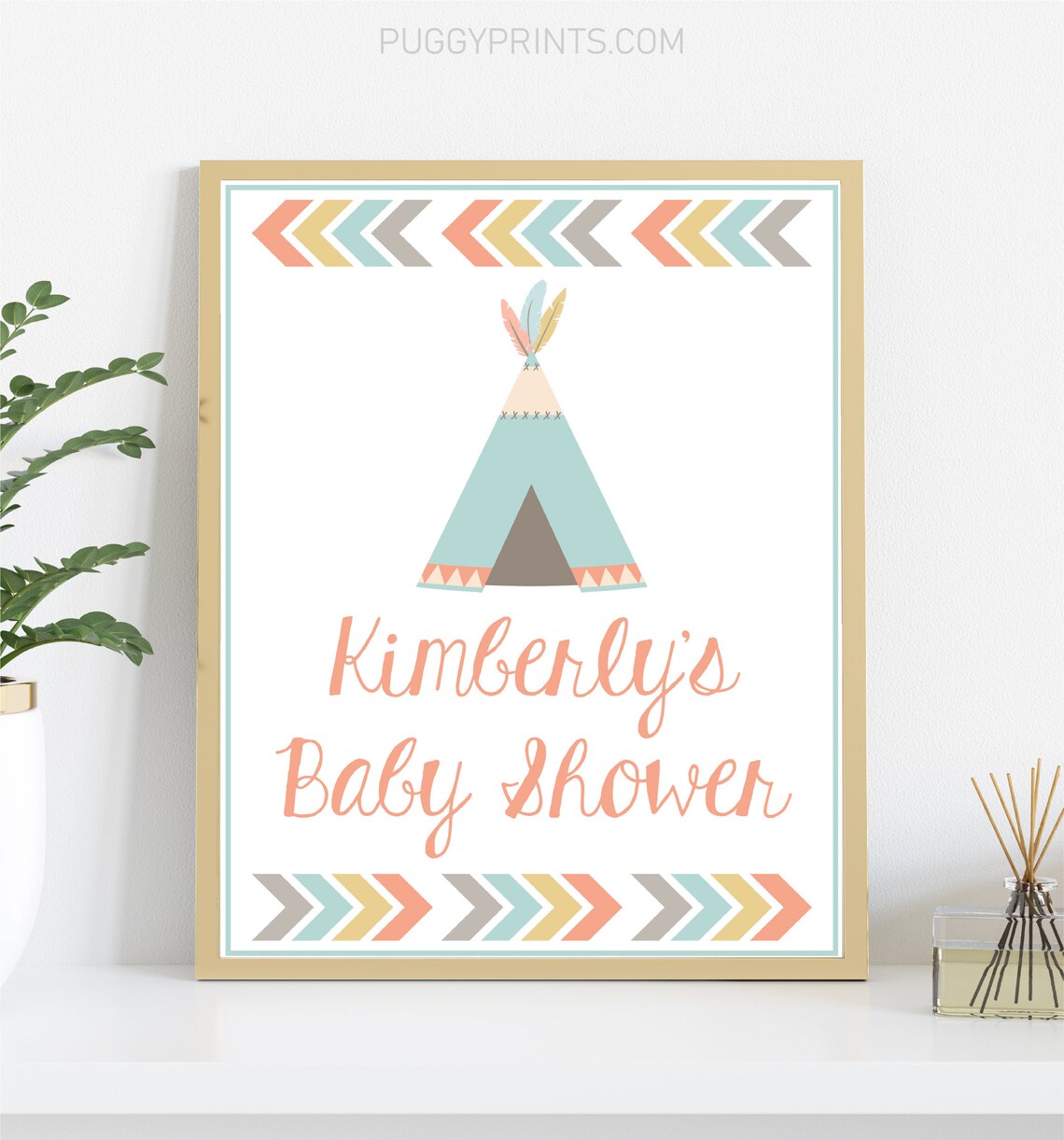 Tribal Baby Shower Party Sign Editable Tribal Welcome Sign - Etsy
