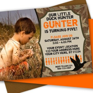 Duck Hunting Birthday Invitation Hunting Party Invitation | Etsy