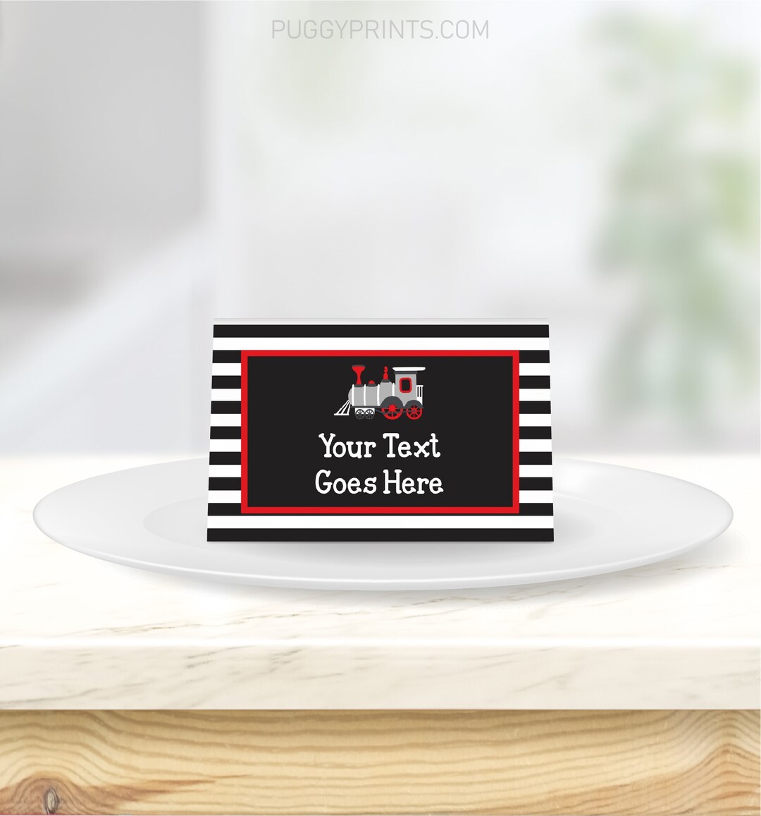 Train Birthday Place Cards, Editable Train Place Cards, Train Baby ...