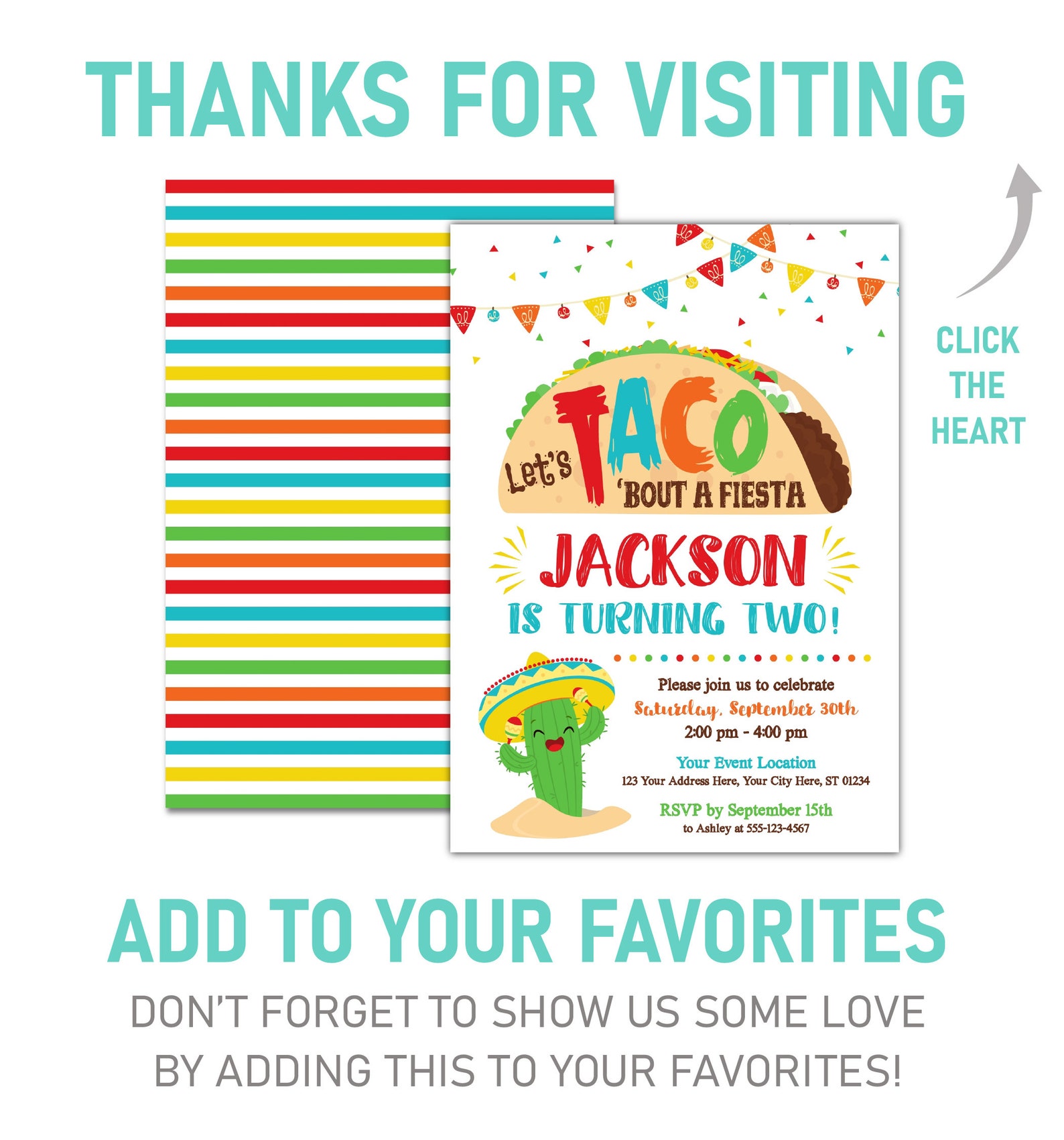 Let's Taco Bout a Fiesta Birthday Invitation Editable | Etsy