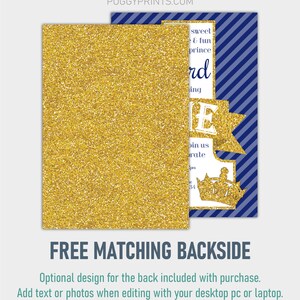 Prince Birthday Invitation Editable Prince First Birthday - Etsy