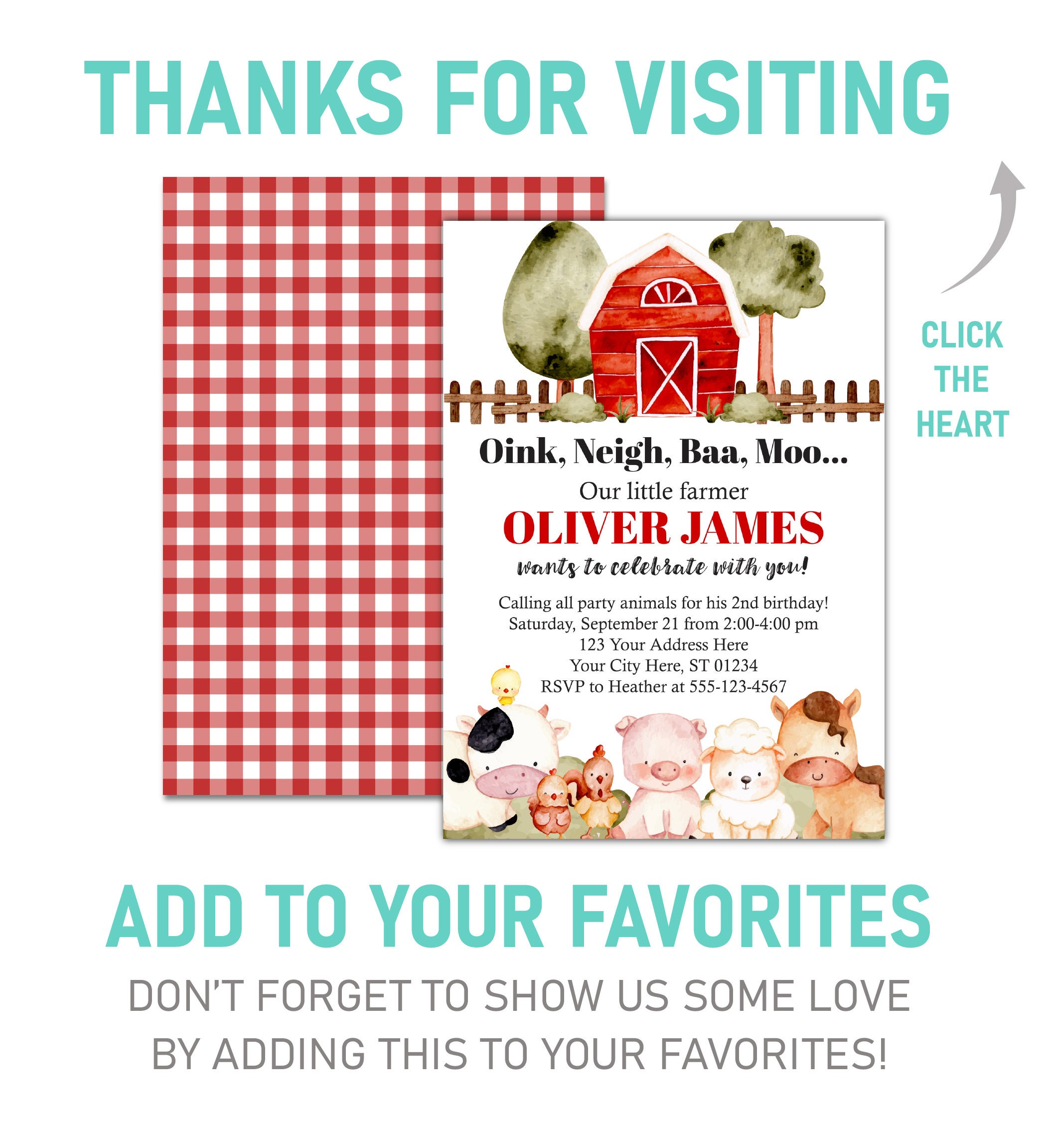 Farm Birthday Invitation Editable Farm Invitation Template | Etsy