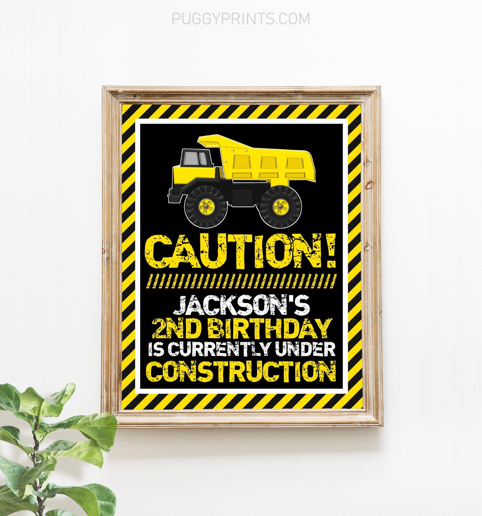 Construction Party Sign Editable Construction Birthday Sign | Etsy