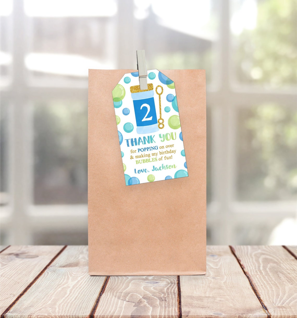 Bubble Birthday Favor Tags Editable Bubble Party Favor Tag - Etsy