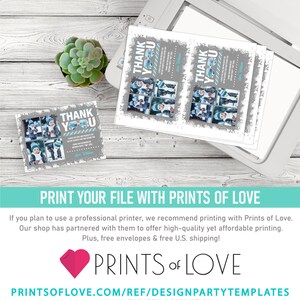 Editable Winter Two Cool Thank You Card Template Printable Too Cool ...