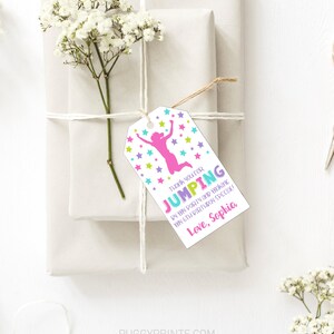Jump Favor Tags, Jump Birthday Party Favors, Girl Jump Party, Jumping ...
